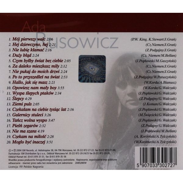 Ada Rusowicz: Platynowa Kolekcja [CD] - eMAG.hu