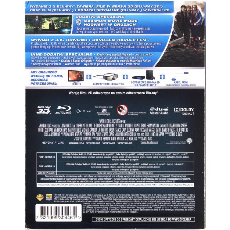 Harry Potter si Talismanele Mortii: Partea a II-a [Blu-Ray 3D]+[2xBlu-Ray] - eMAG.ro