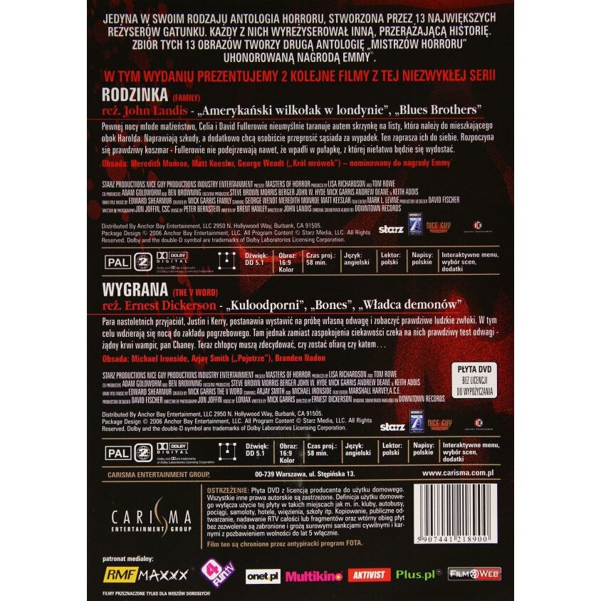 Mistrzowie Horroru: Rodzinka / Wygrana [DVD] - eMAG.ro