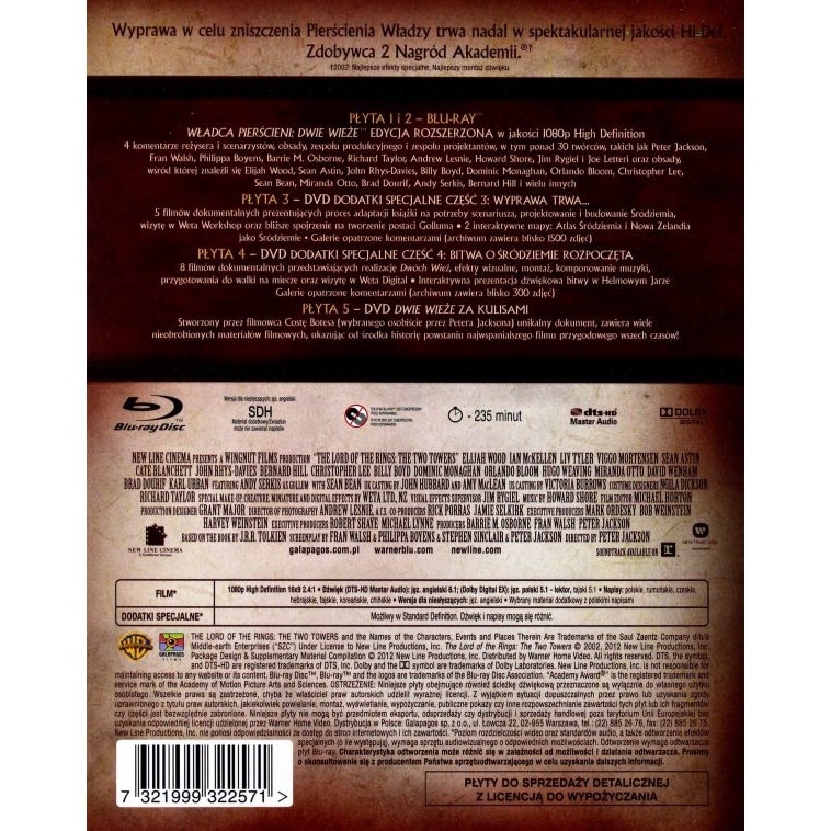 Stapanul inelelor: Cele doua turnuri [2xBlu-Ray]+[3DVD] - eMAG.ro