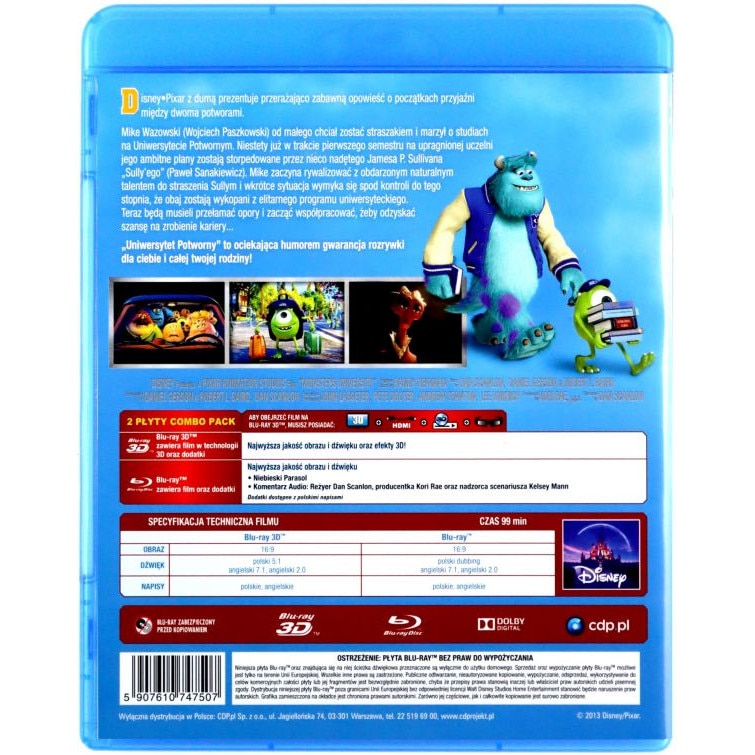 Universitatea monstrilor [Blu-Ray 3D]+[Blu-Ray] - eMAG.ro