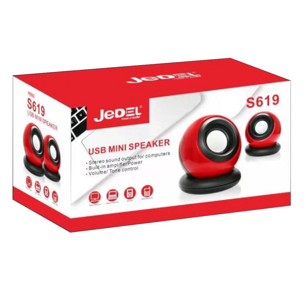 Difuzoare, Zik, G-116, AUX, 2*2.5W, Rosu - eMAG.ro