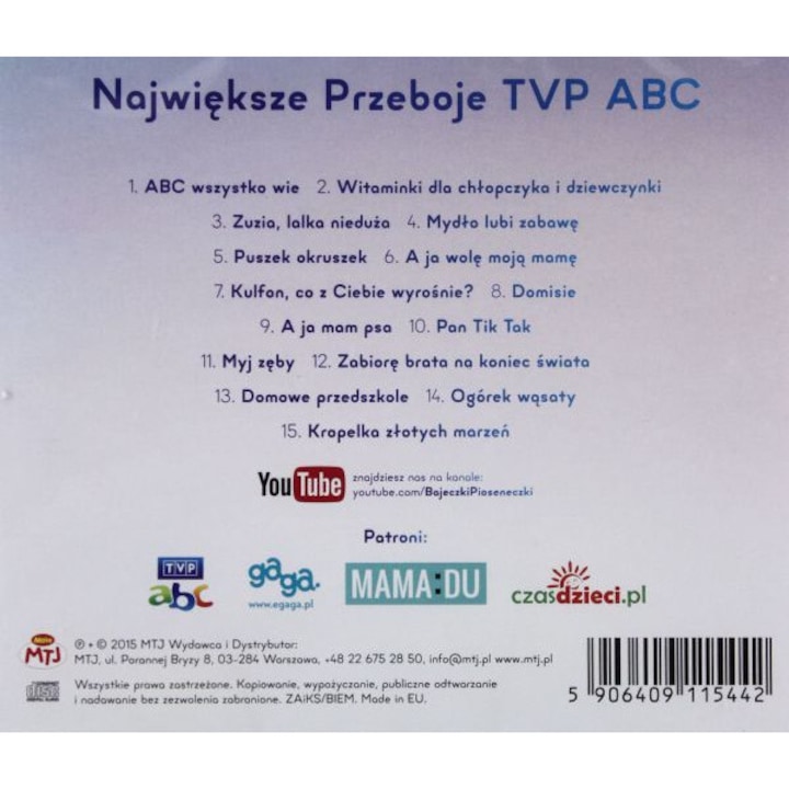 Największe przeboje TVP ABC [CD] - eMAG.bg