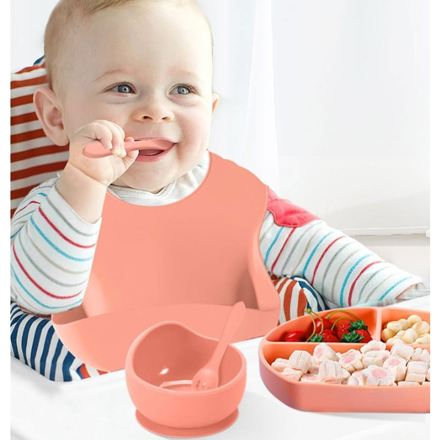 Комплект за хранене на бебе и дете Bomstom За разнообразяване на силикон без Bpa 6 месеца