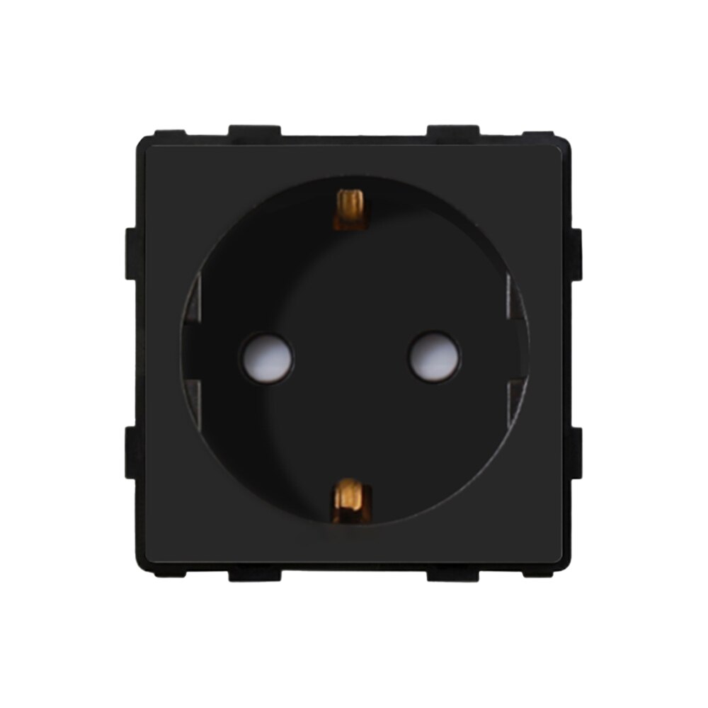 Modul Priza Simpla Fara Rama Din Sticla LUXION, Negru - eMAG.ro