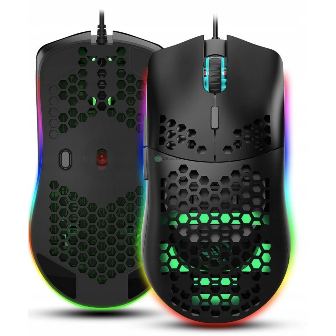 Mouse Gaming HXSJ J900, Kbcustom, Senzor optic, 6400 DPI, Negru - eMAG.ro