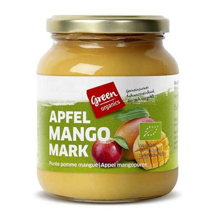 Piure bio din pulpa de mere si mango, 360g Green Organics - eMAG.ro
