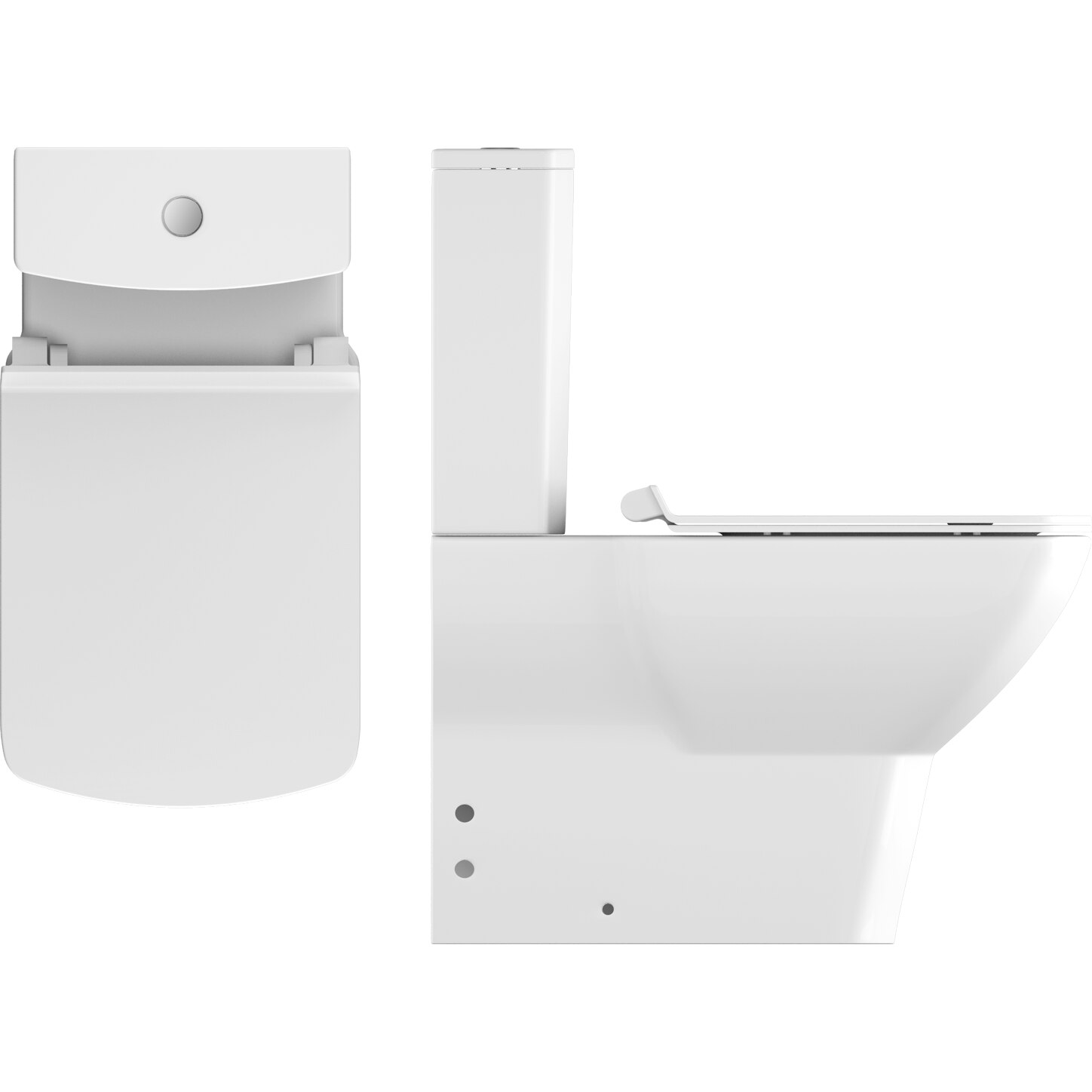 Set WC Isvea Soluzione VI back-to-wall, capac softclose - eMAG.ro
