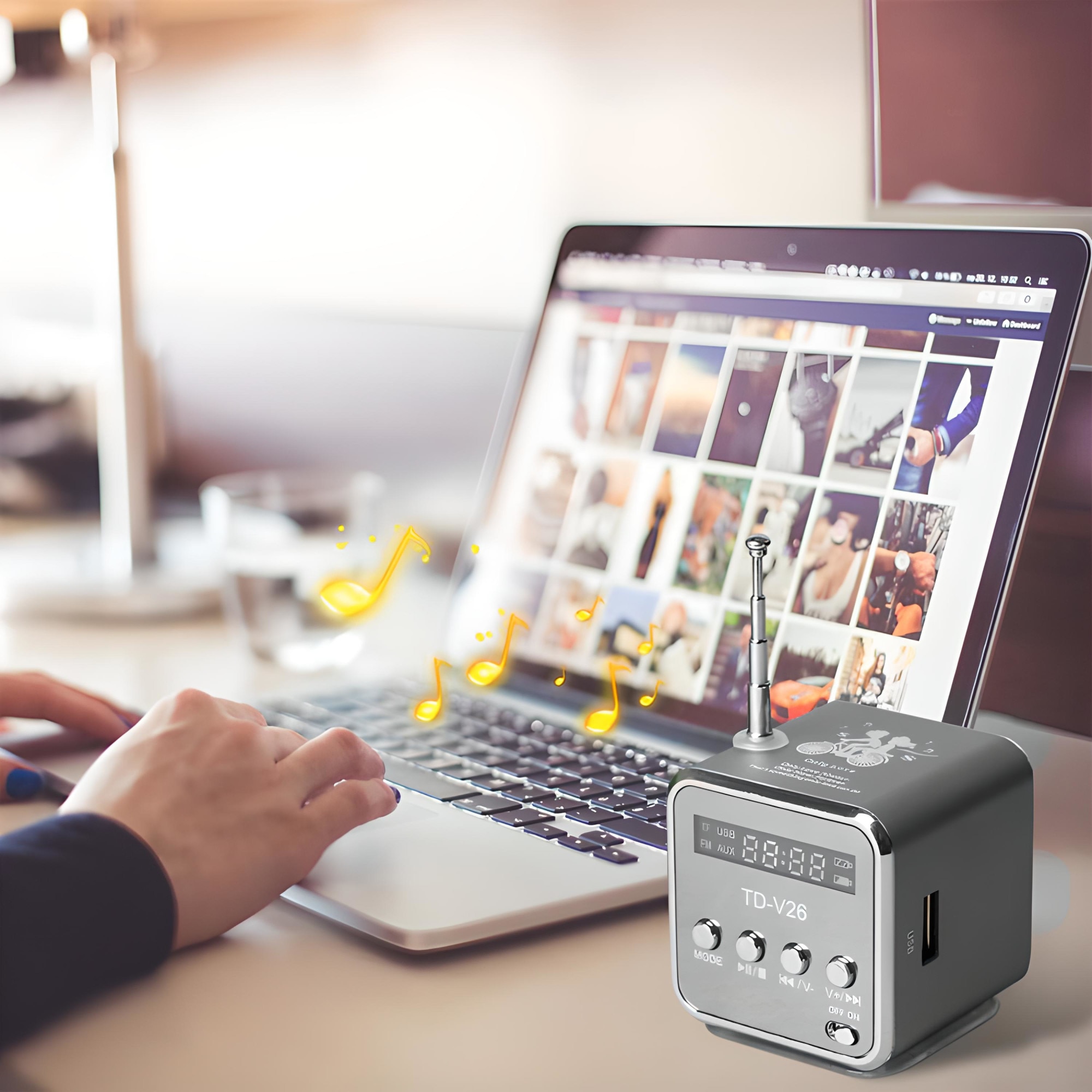 Boxa Portabila Bluetooth, Mp3 Player, microSD, Radio FM, Display LCD ...