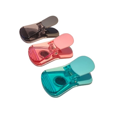 Set de 3 clipsuri magnetice pentru poze, Plastic, Multicolor, 7 x 4 cm ...