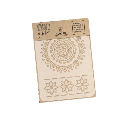 Sablon decorativ, Nakleo, Reutilizabil, Mandala, 15x21 cm - eMAG.ro