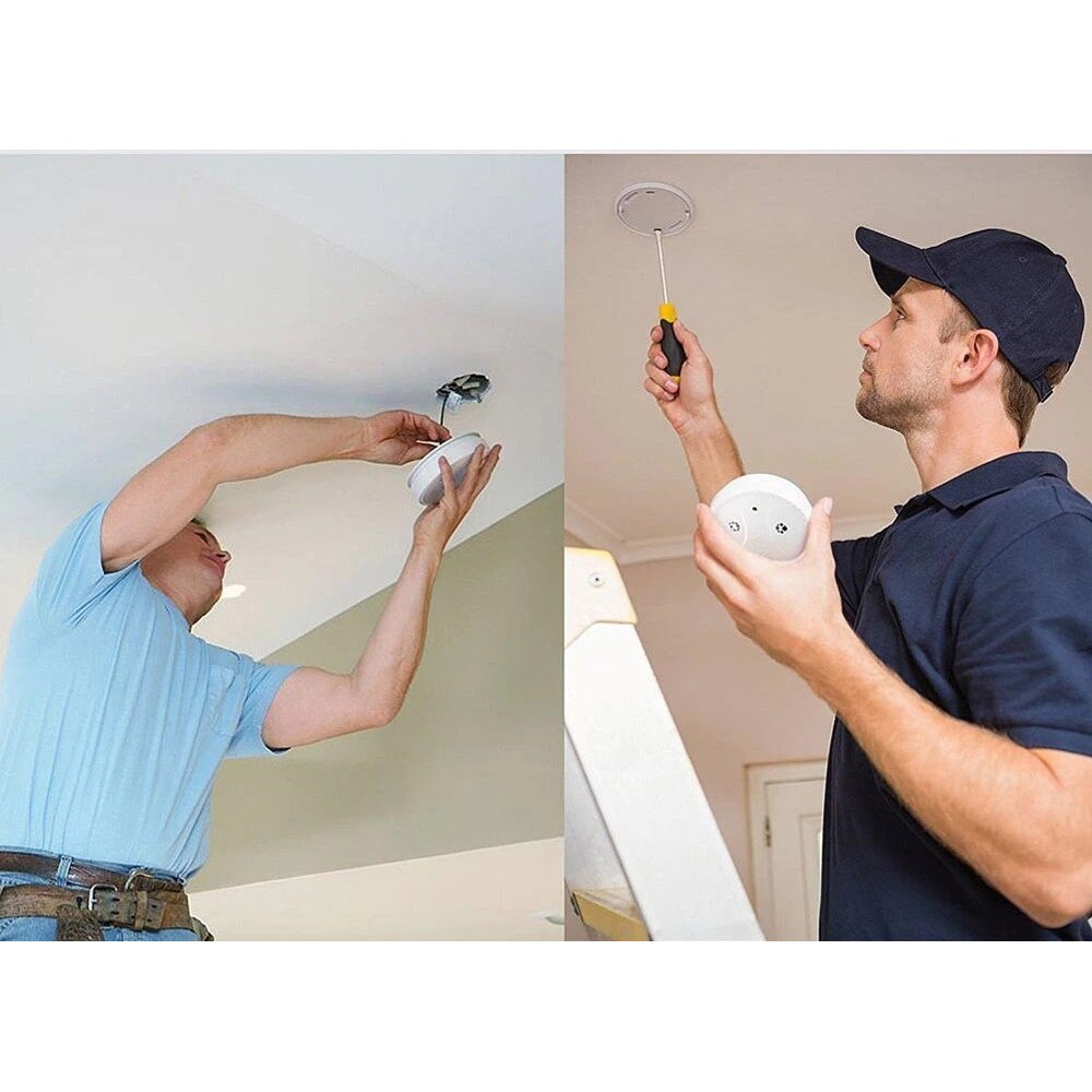 Detector Fum cu Camera Ascunsa, Full HD, WiFi, Alarm, Microfon ...