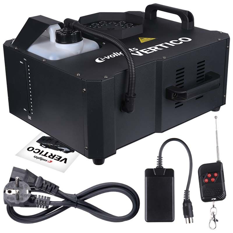 Masina de fum, EVOLIGHTS VERTICO, 1500w, LED, Negru - eMAG.ro