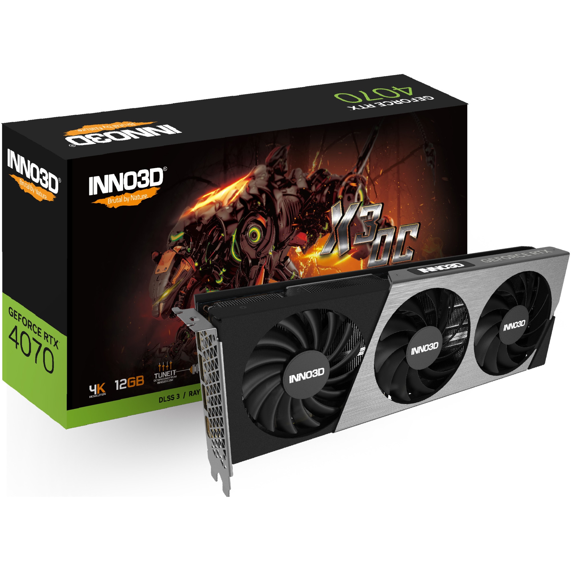 Placa video INNO3D GeForce RTX™ 4070 X3 OC, 12GB GDDR6X, 192-bit - eMAG.ro