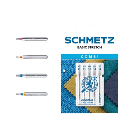 Set 5 ace Combi Stretch Schmetz, 4 X Universal, 1 X Stretch - eMAG.ro