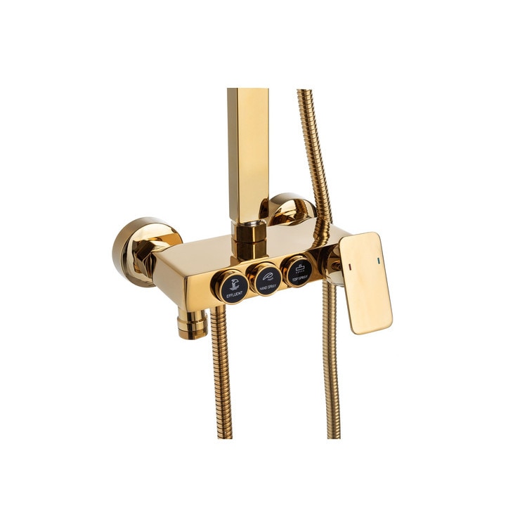 Set baterie dus S-1160G cu para patrata de 25cm, montare perete, 2 ...