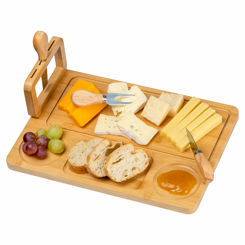 Set servire branzeturi, aperitive, Piksel, platou si 3 ustensile, 34 × ...