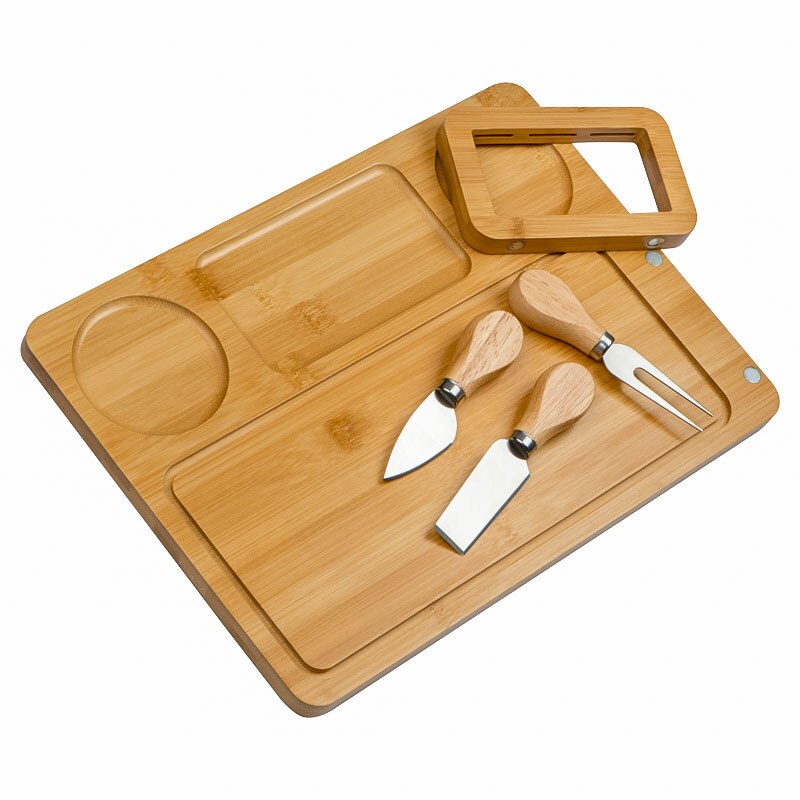 Set servire branzeturi, aperitive, Piksel, platou si 3 ustensile, 34 × ...