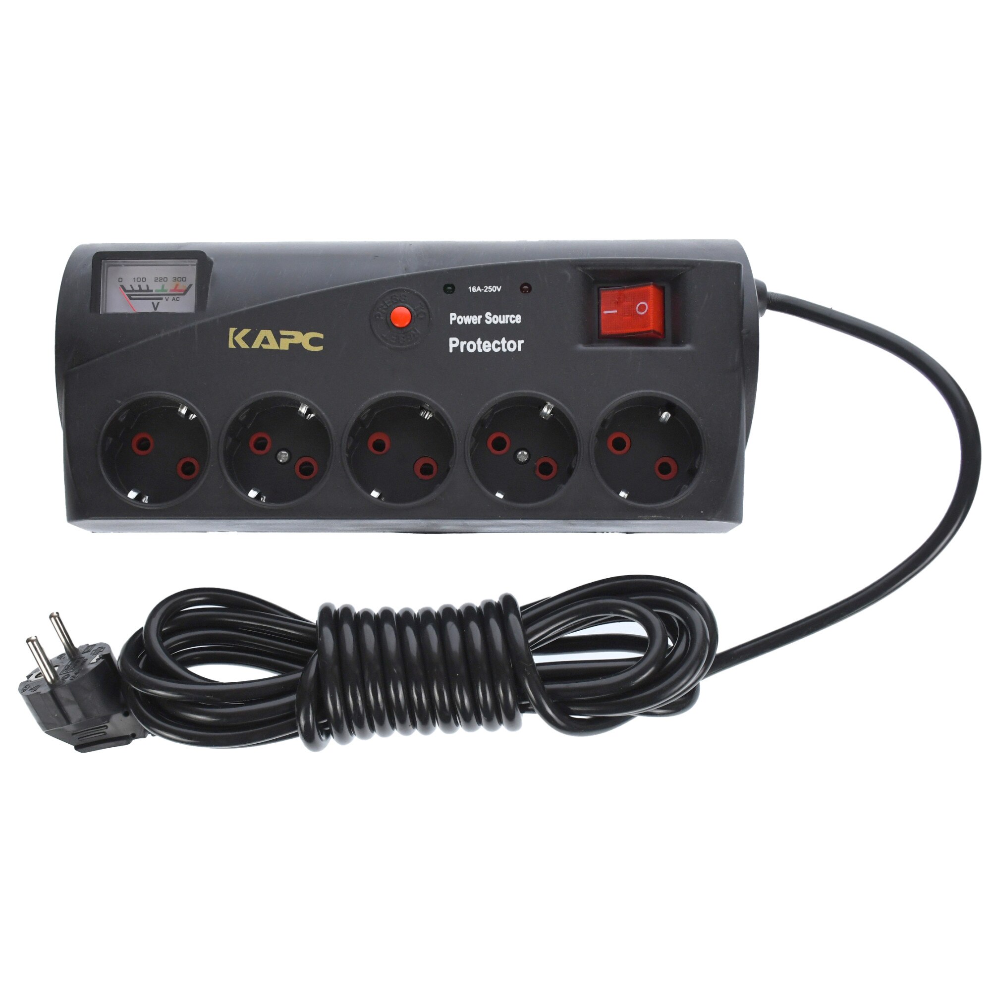 Prelungitor cu 5 prize, lungime 3 metrii, switch ON/OFF, protectie ...