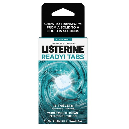 Set 16x Tablete Masticabile, Listerine, Ready Tabs, impotriva Halitozei ...