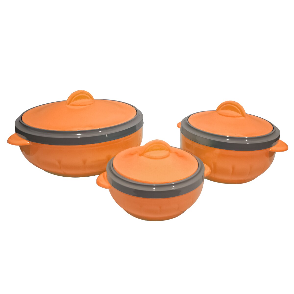 Caserola termica, set 3 piese, cu interior din inox, Naimeed D4800 ...