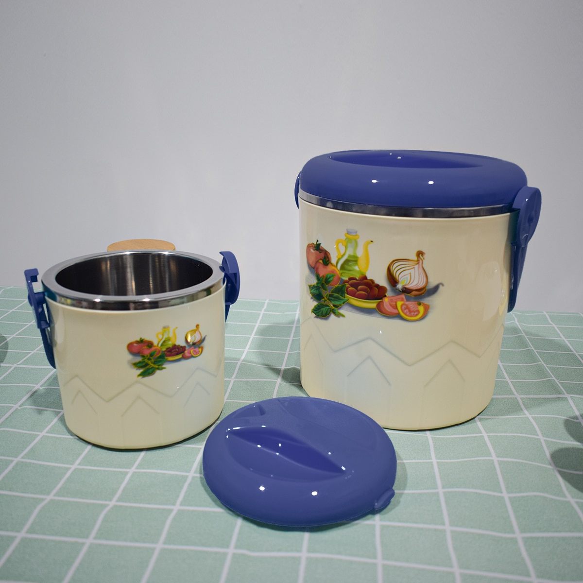 Caserola termica, set 3 piese, cu interior din inox, Naimeed D4806 ...