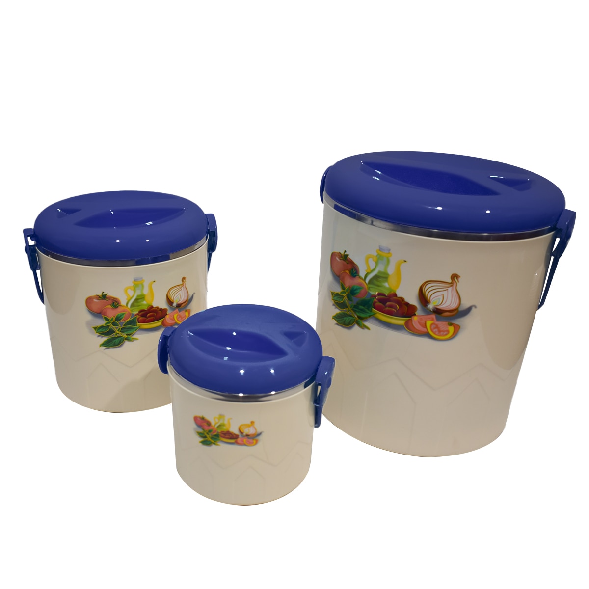Caserola termica, set 3 piese, cu interior din inox, Naimeed D4806 ...