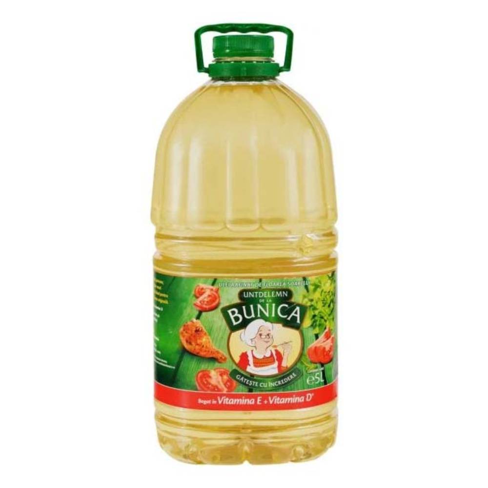Ulei Bunica Rafinat de Floarea Soarelui Bogat in Vitamina D, 5 L - eMAG.ro