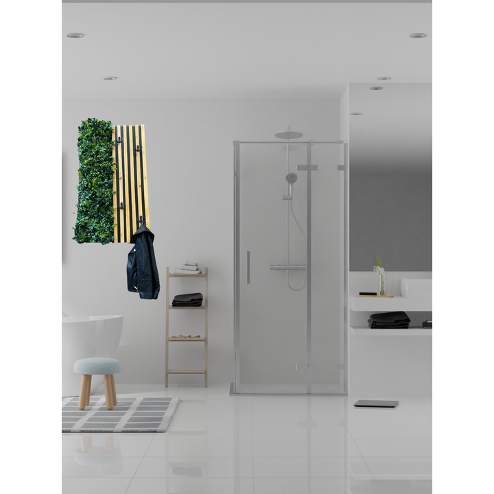 Cuier cu riflaje Mobleto®, Iarba Artificiala, MDF, 100x55CM, Riflaj din ...