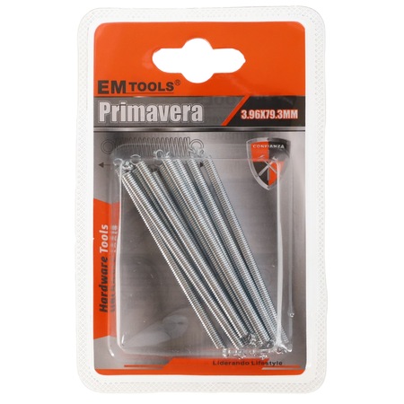 Set 10 buc, arc de compresie, Metal, NO436, 3.9 x 79.3 mm, Argintiu ...