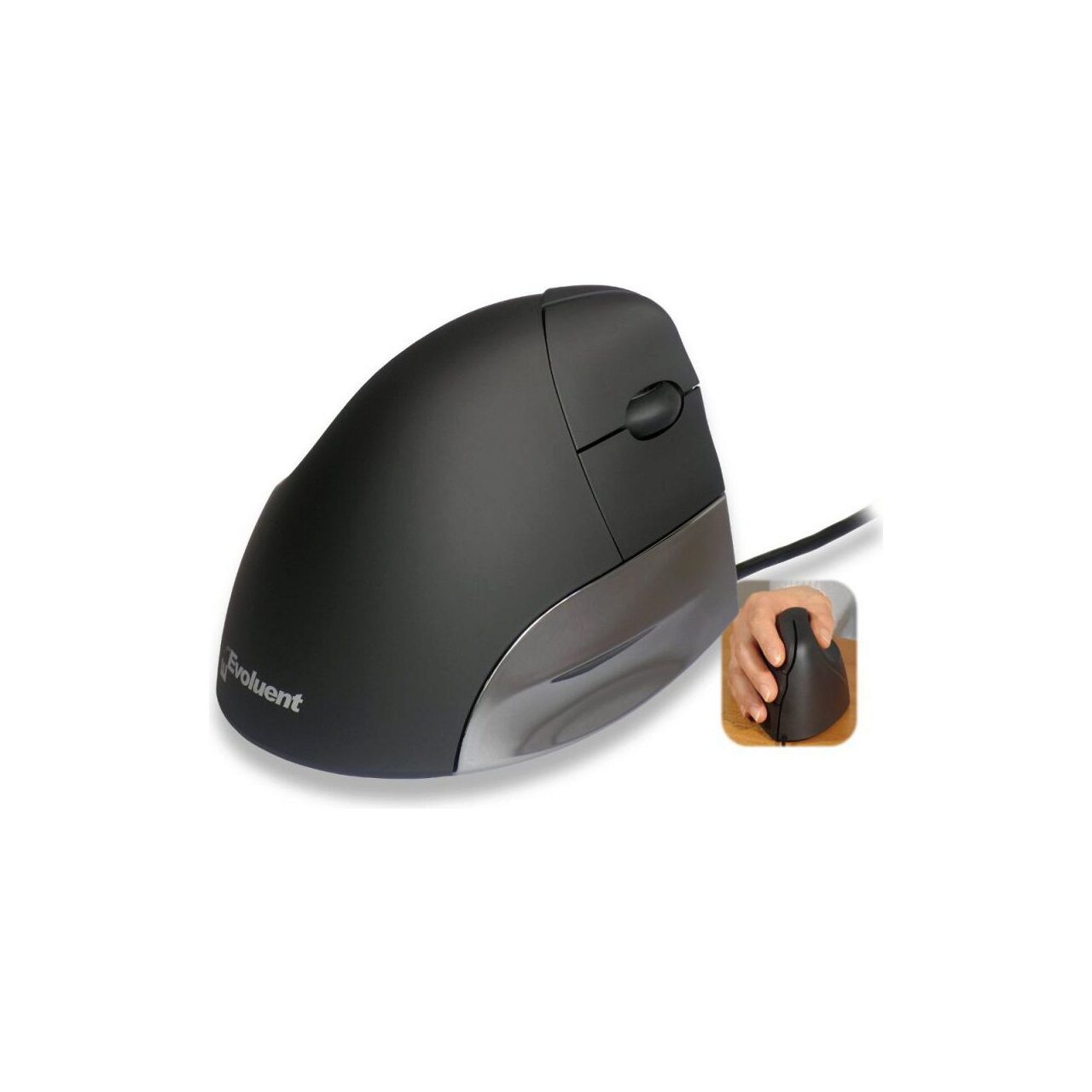 Mouse Evoluent Vert, VMSR, Optic, USB cu fir, 1200 DPI, 3 butoane ...