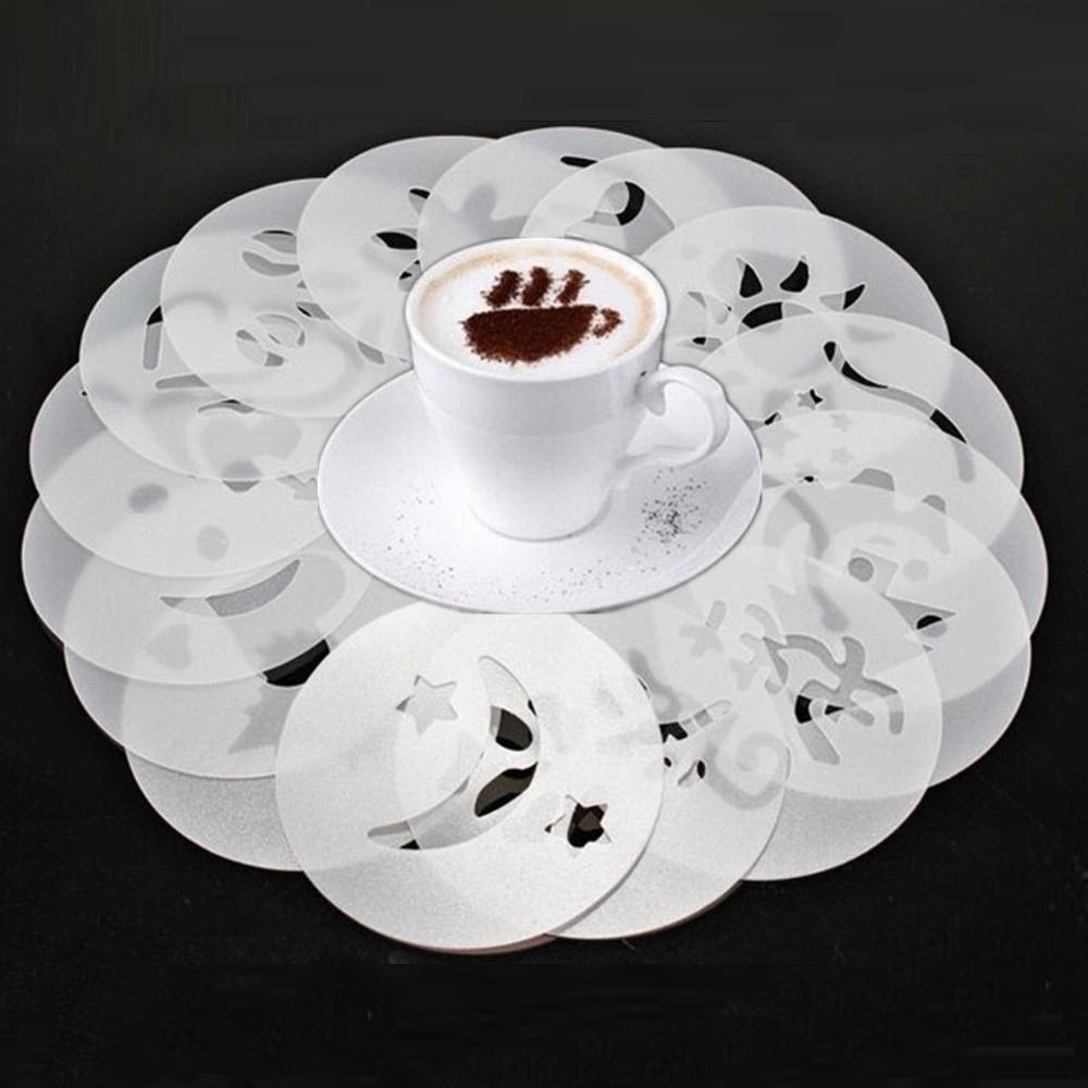 Set de 16 sabloane pentru decorarea cafelei sau deserturilor, Zola ...