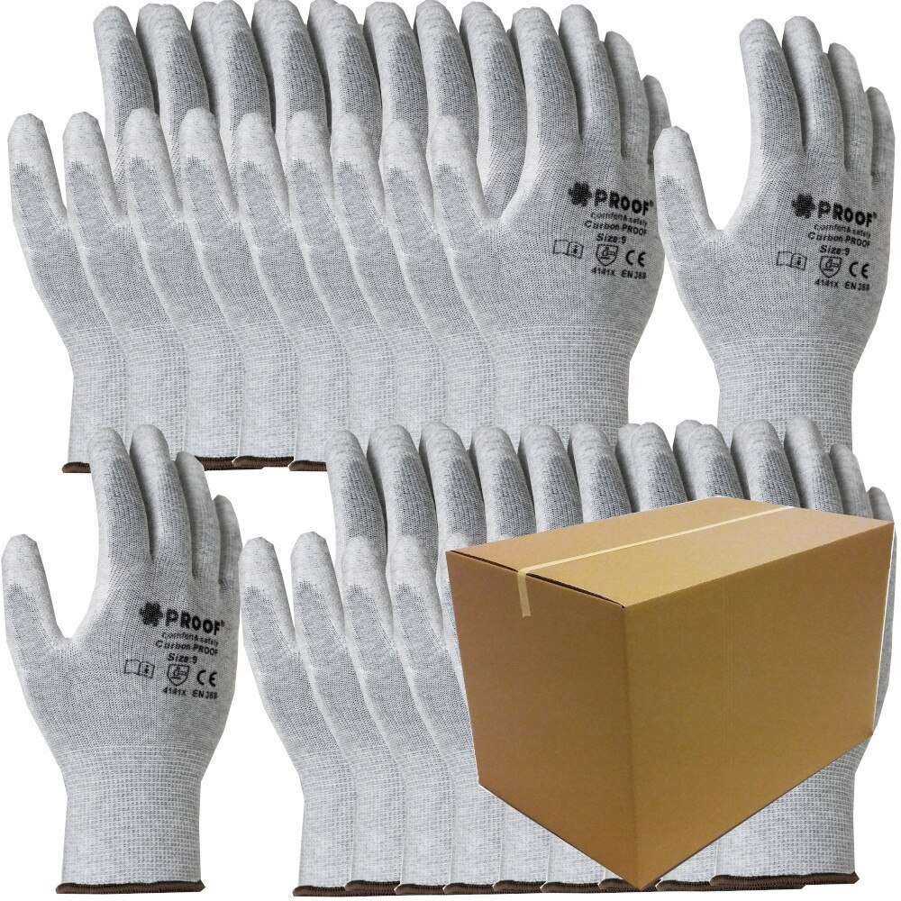 Set 300 perechi manusi protectia muncii, Proof, ESD antistatic, Gri, L ...