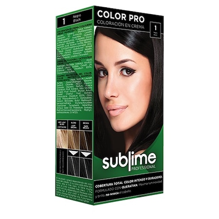 Трайна боя за коса Sublime Professional, 1 цвят, Черна, С амоняк, 108 ...