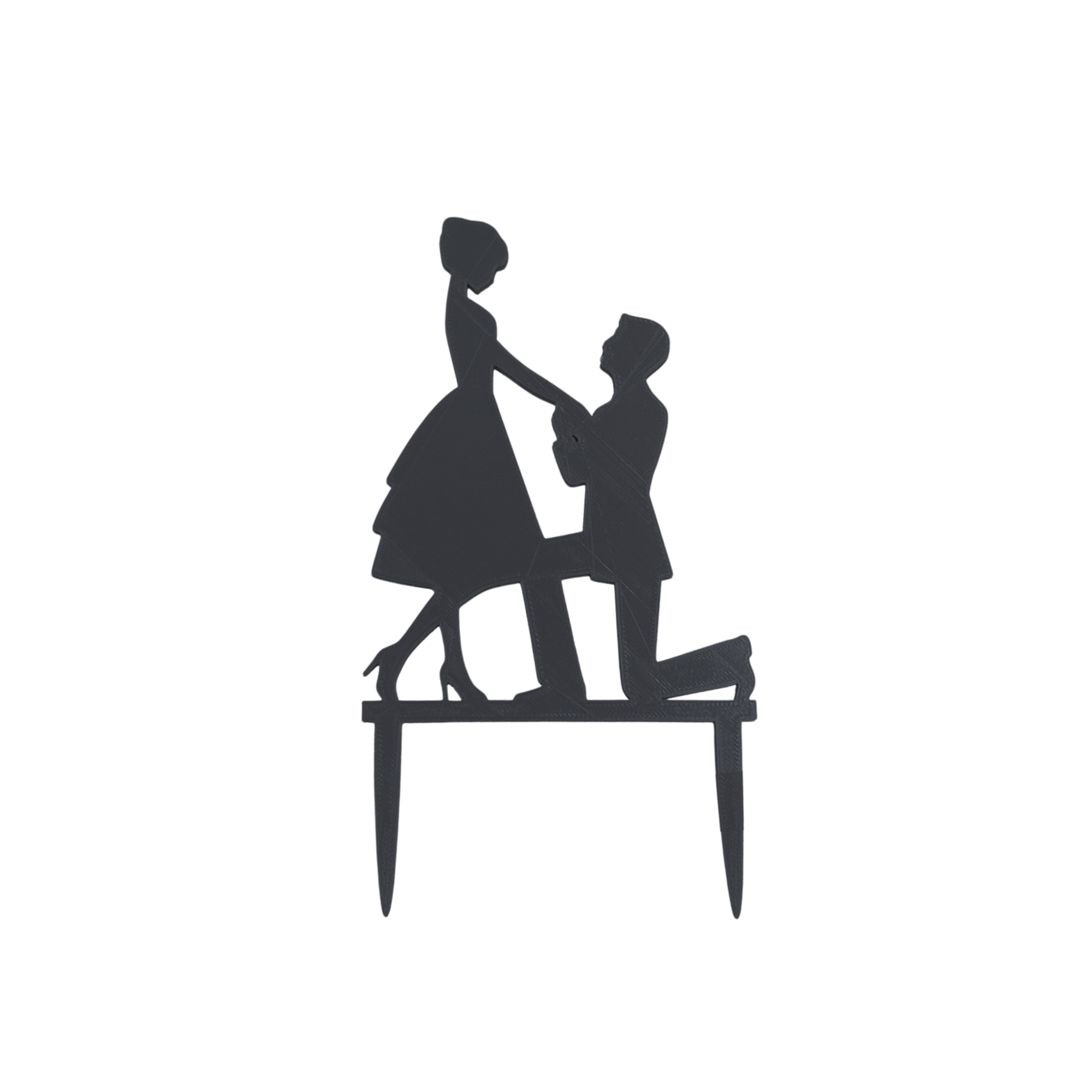 Decoratiune topper tort "Figurine - cerere in casatorie", vrei sa fii ...