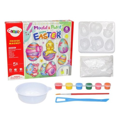Set Pictat Si Creat Magneti - Happy Easter, 6 forme diferite - eMAG.ro