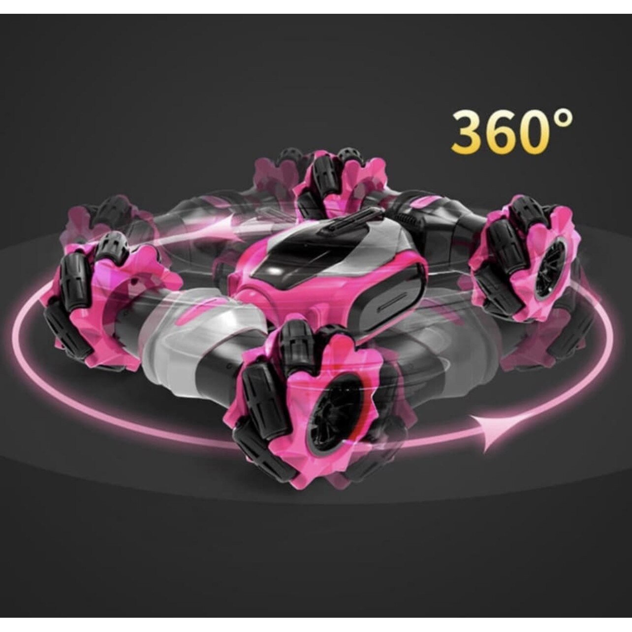 Masina de cascadorii, Twisted Car, cu rotire 360°, roz - eMAG.ro