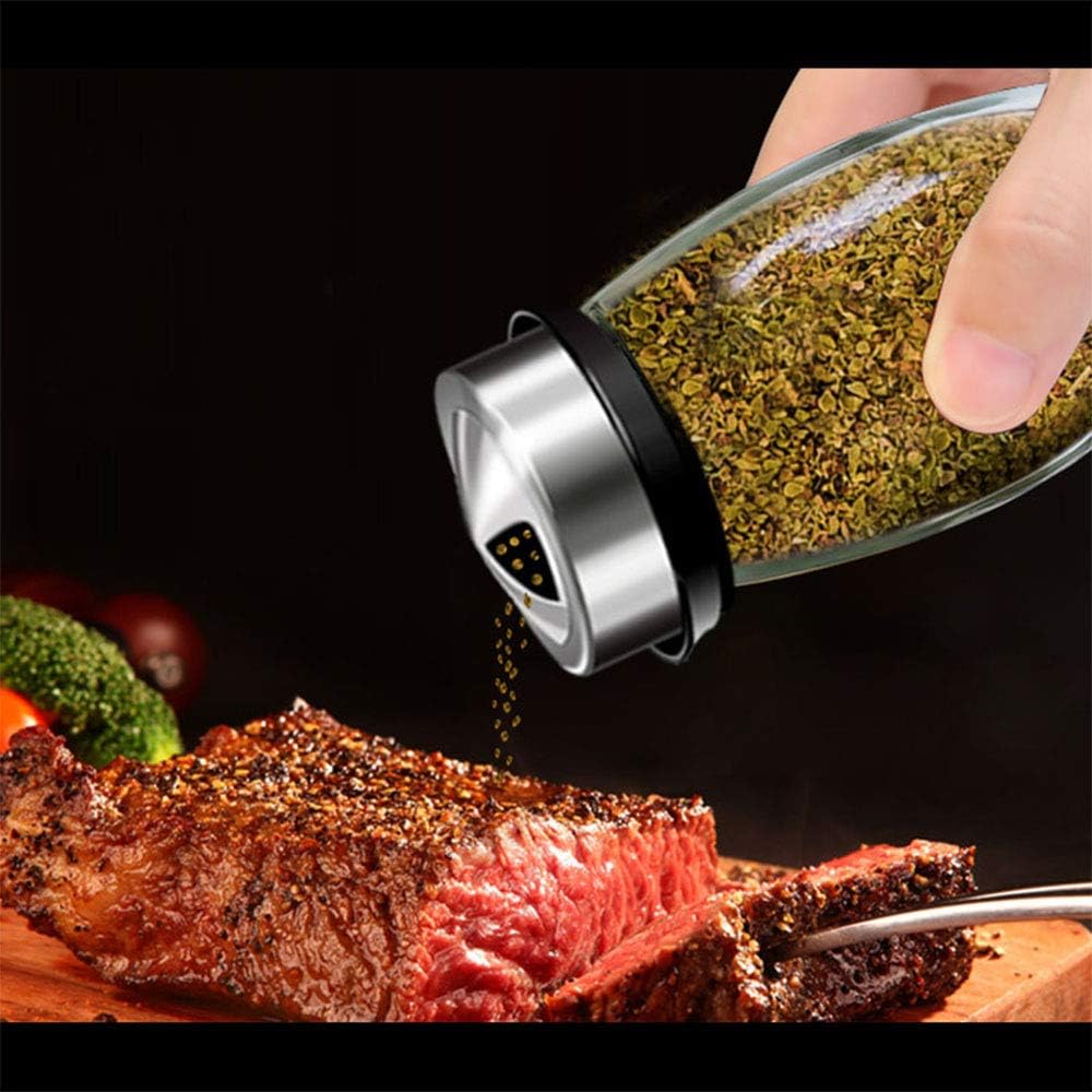 Set de 6 Recipiente Transparente pentru Condimente cu Suport Rotativ ...