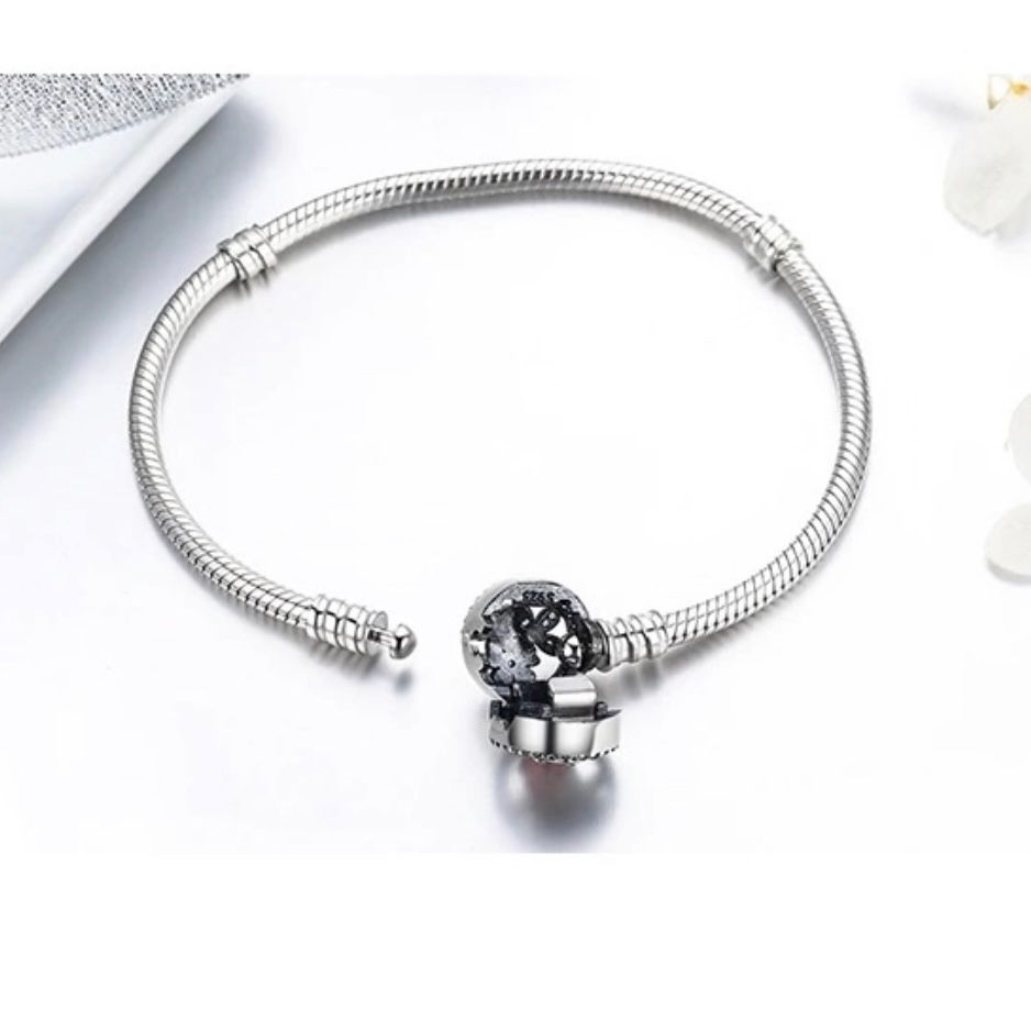 Сребърна гривна-талисман проба 925 - Poetic Blooms 18 см - eMAG.bg