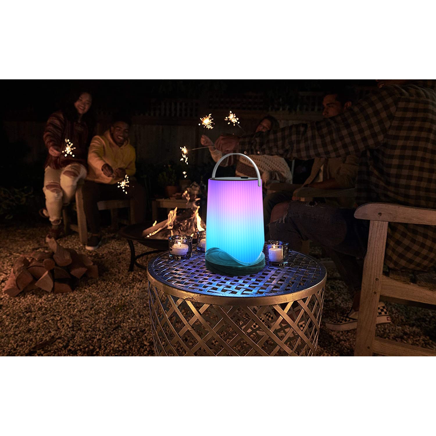 Felinar solar, decorativ, ritm muzical, RGB, usb type C - eMAG.ro