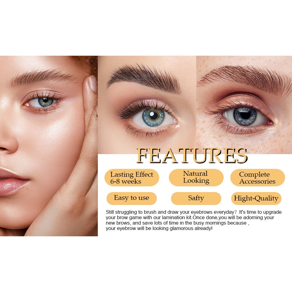 Kit de sprancene si gene, LXNZUHN, 21 bucati, Negru - eMAG.ro