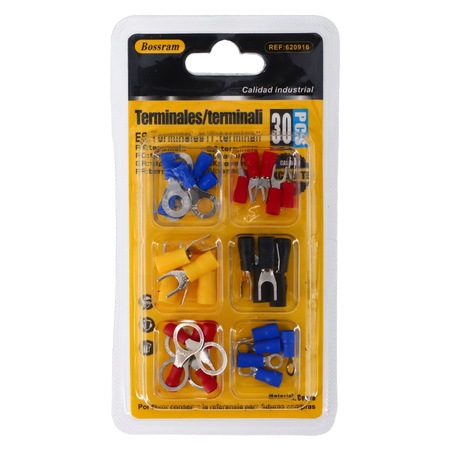 Set 30 de conectori si papuci pentru cabluri electrice, NO423, 2.5 cm ...