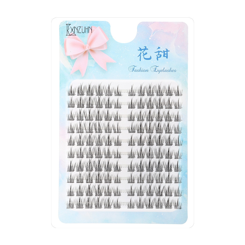 Комплект от 10 реда сегментирани изкуствени мигли, LXNZUHN, изкуствени влакна, черни - eMAG.bg