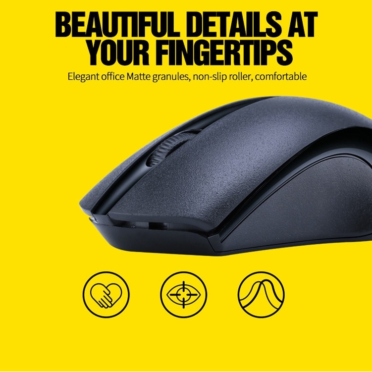 Mouse wireless, T-Wolf Q2, 1600 DPI, USB, 3 butoane, 16 frecvente ...