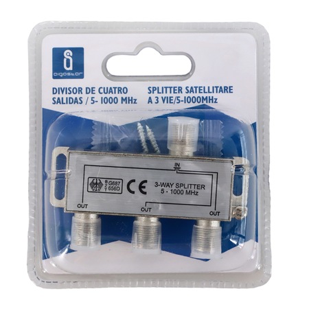 Splitter TV pentru cablu coaxial, NO786, 1 intrare si 3 iesiri, 5 ...