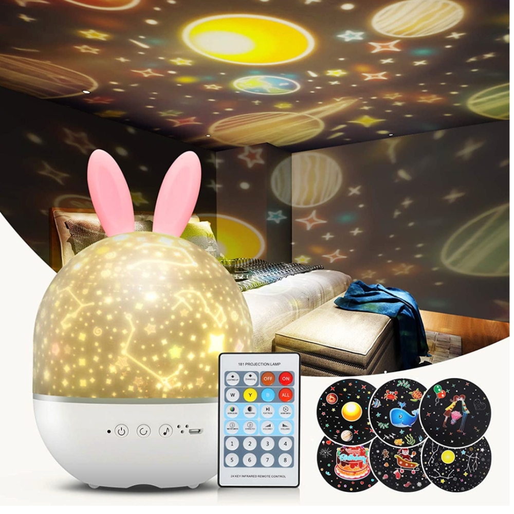 Lampa de noapte muzicala, de veghe, pentru copii, Danex, telecomanda ...