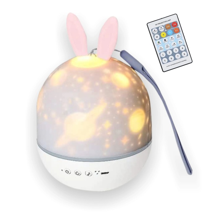 Lampa de noapte muzicala, de veghe, pentru copii, Danex, telecomanda ...