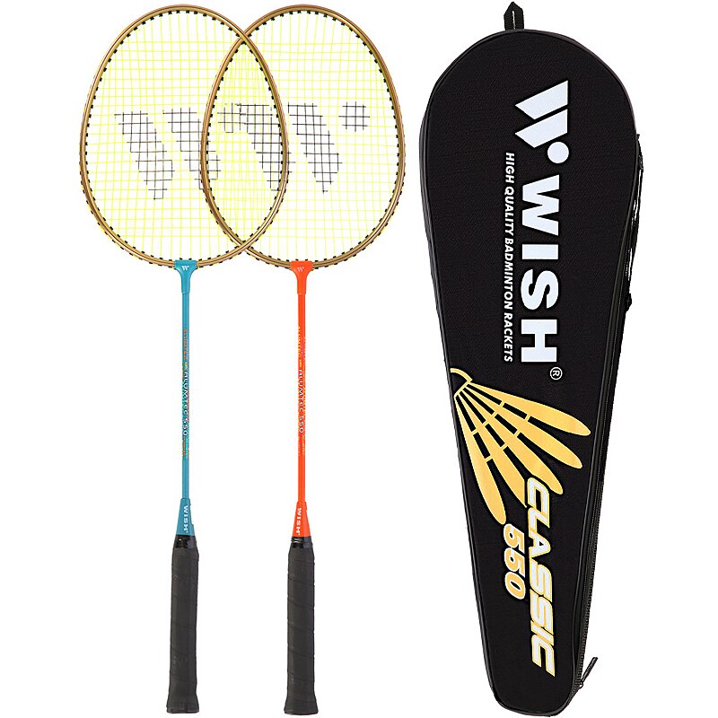 Set badminton, Wish, Alumtec 550K, 2 rachete, Aluminiu/Otel si Husa ...