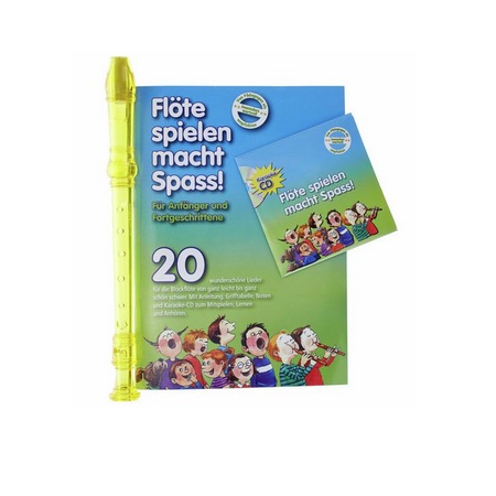 Set Fluier Soprano Cu Carte si CD Galben - eMAG.ro