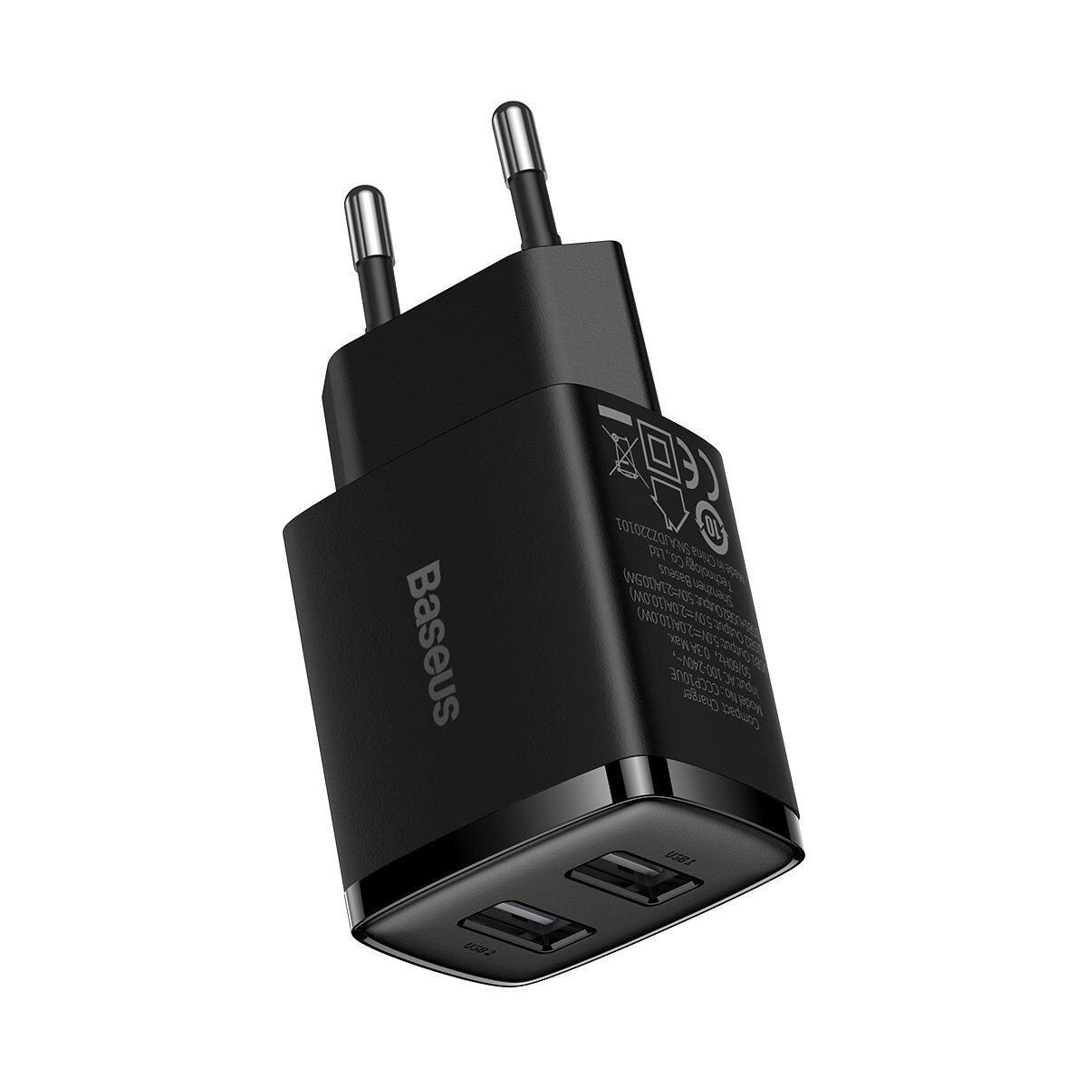 Incarcator de retea Baseus Compact CCXJ010201, 2 USB, functie de ...